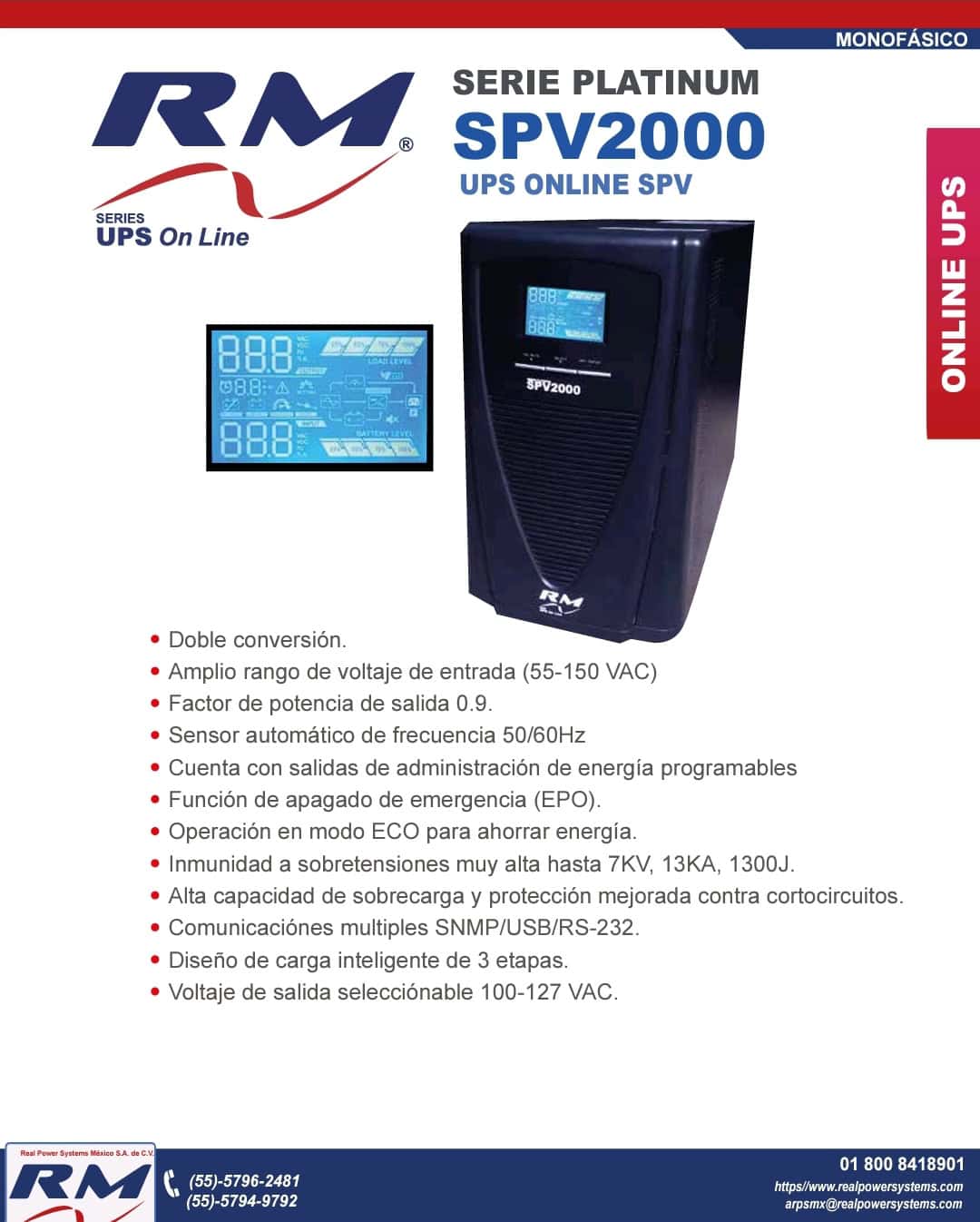Sistemas ups RM SPV2000