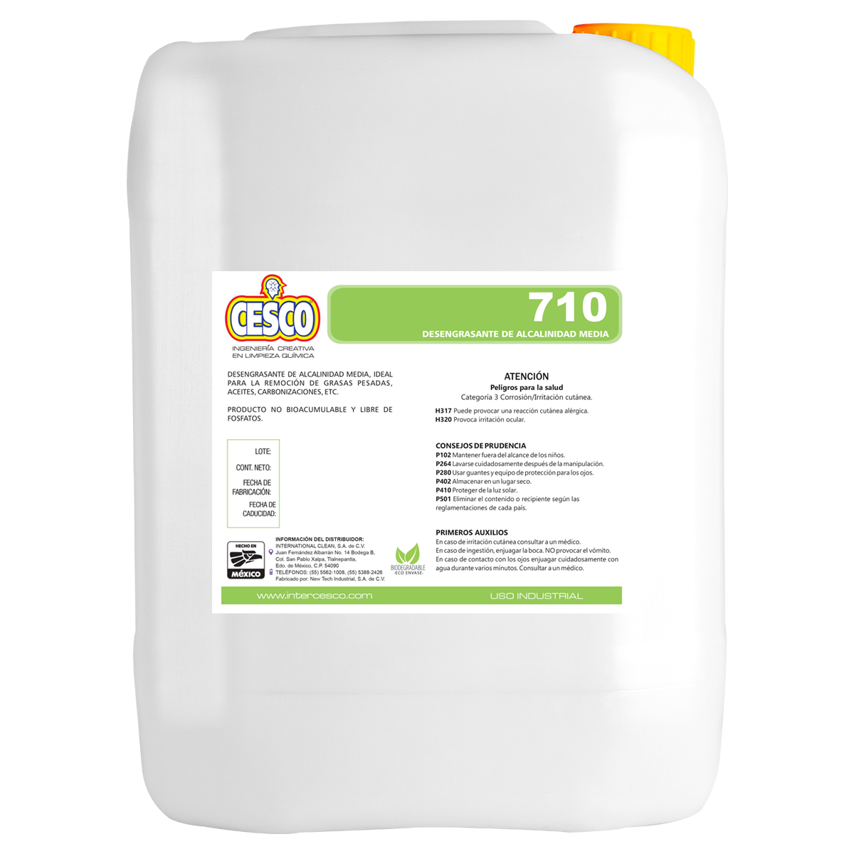 Desengrasante alcalino por inmersion