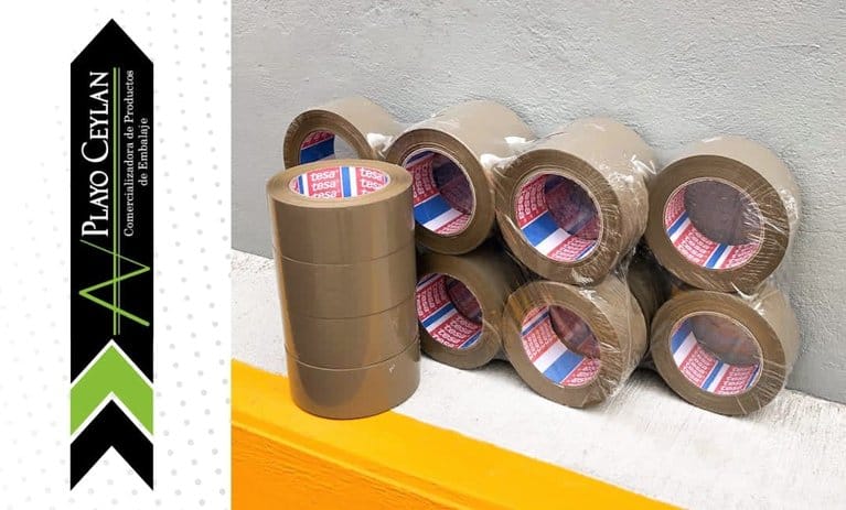 Cinta adhesiva color cafe Pack Tape