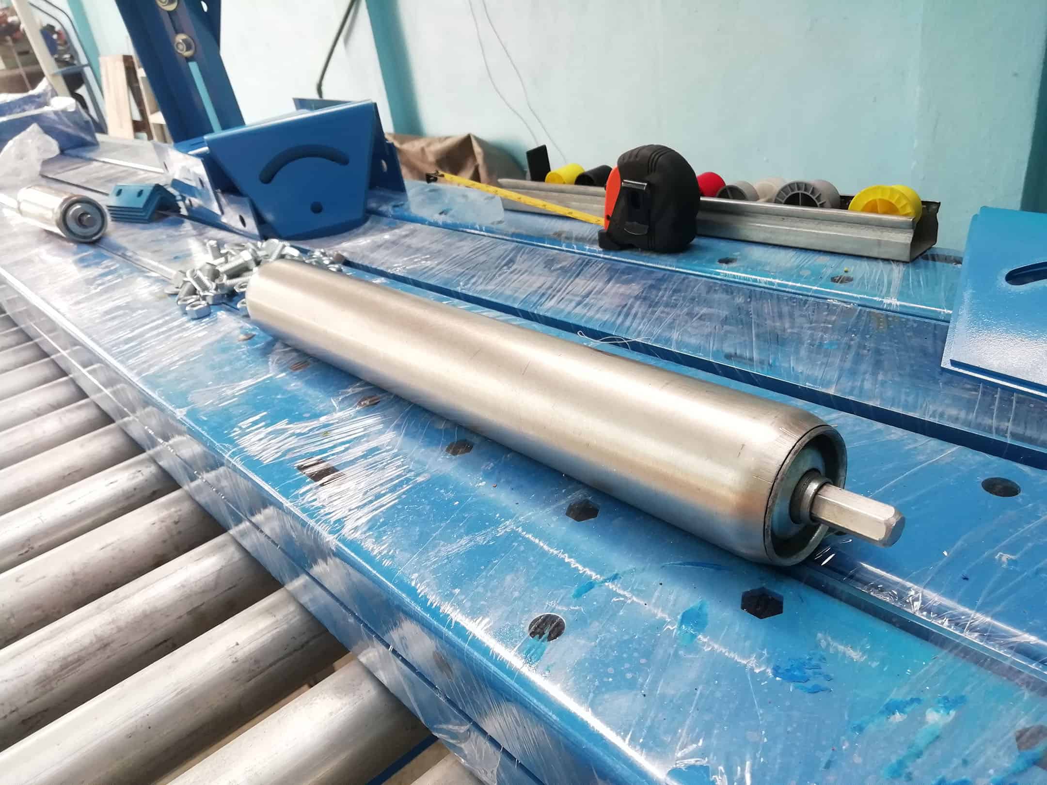 Rodillos de 2” de diámetro flecha o eje hexagonal 7/16” acero inoxidable