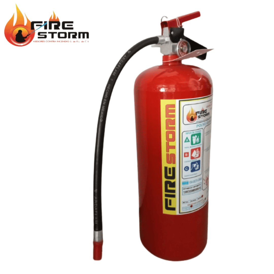 Extintores tipo ab polvo químico seco 4.5, 6.0, 9.0 y 12kg Fire Storm
