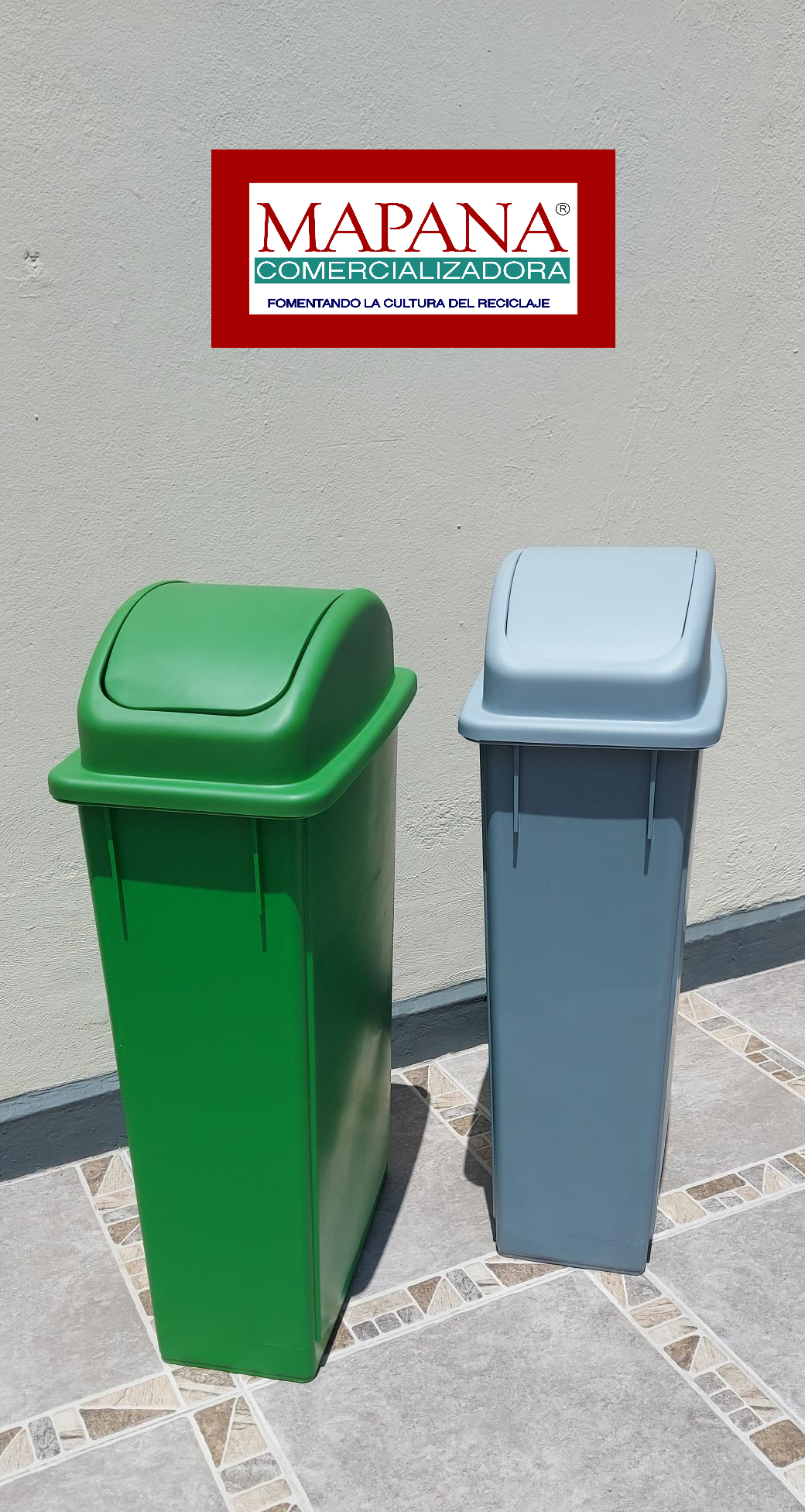 Bote modelo SLIM 90 lt. con tapa balancín