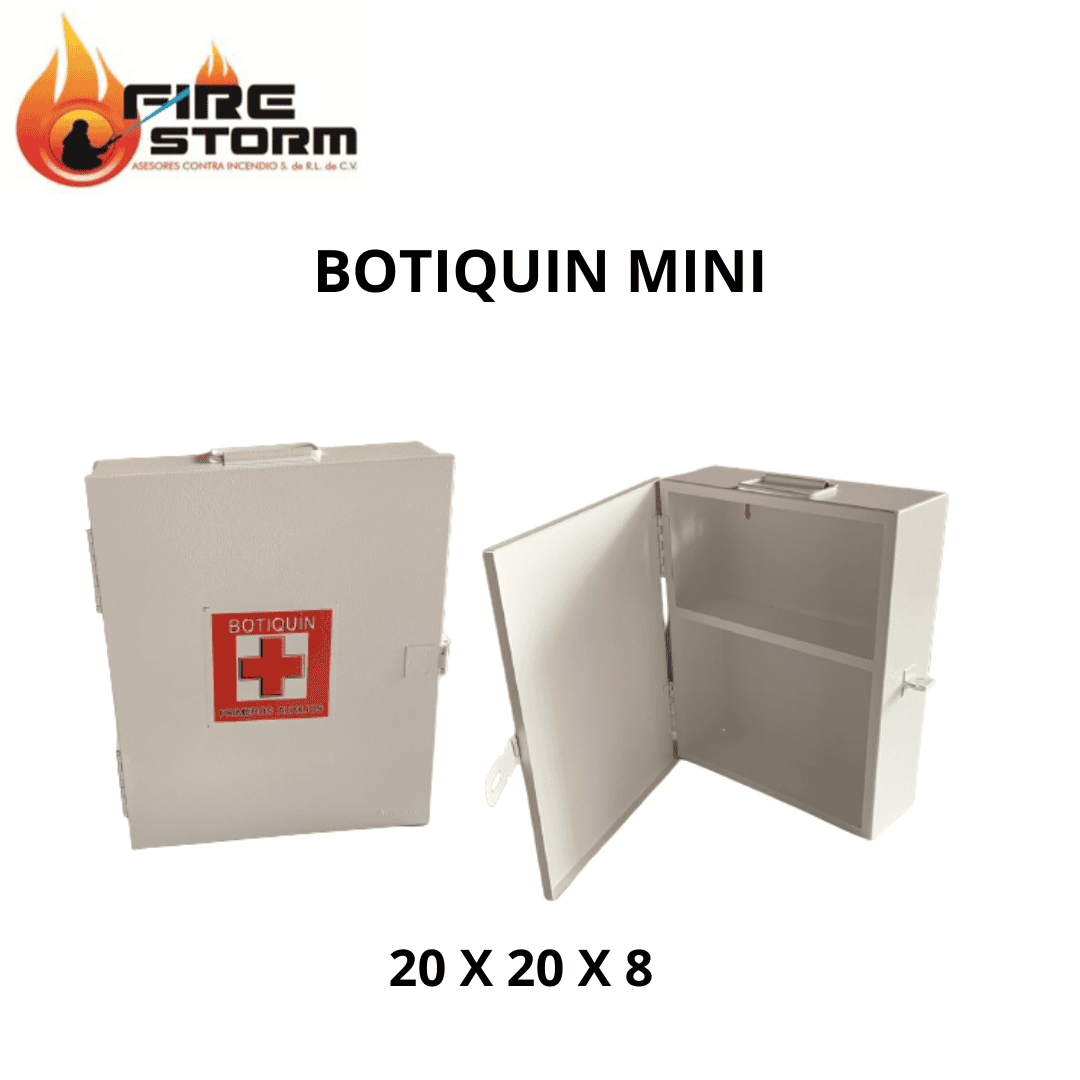 Botiquin blanco metalico sin contenido Fire Storm