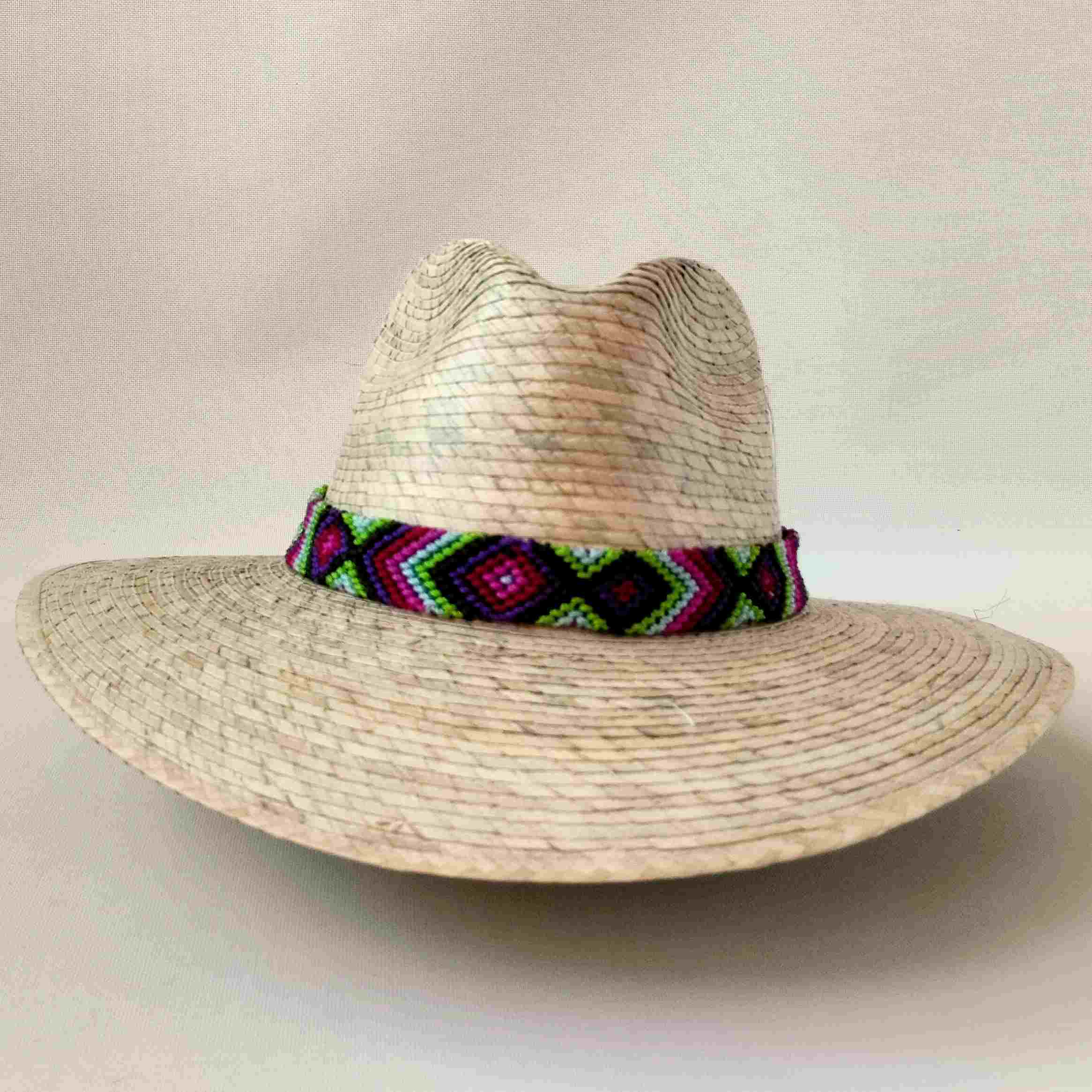 Sombreros palma modelo étnico unisex