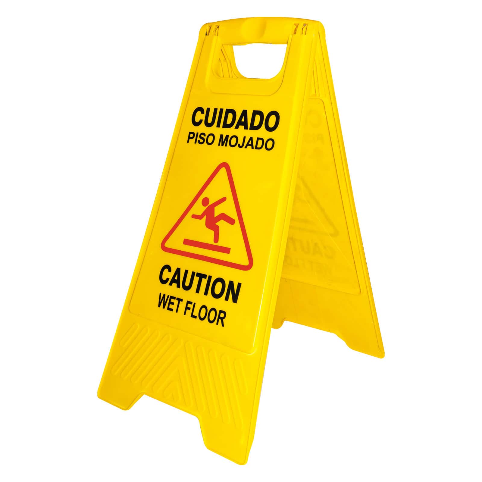 Letreros plásticos de precaución piso mojado